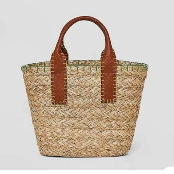 Universal Thread | Bags | Nwot Universal Thread Straw Mini Tote Handbag ...